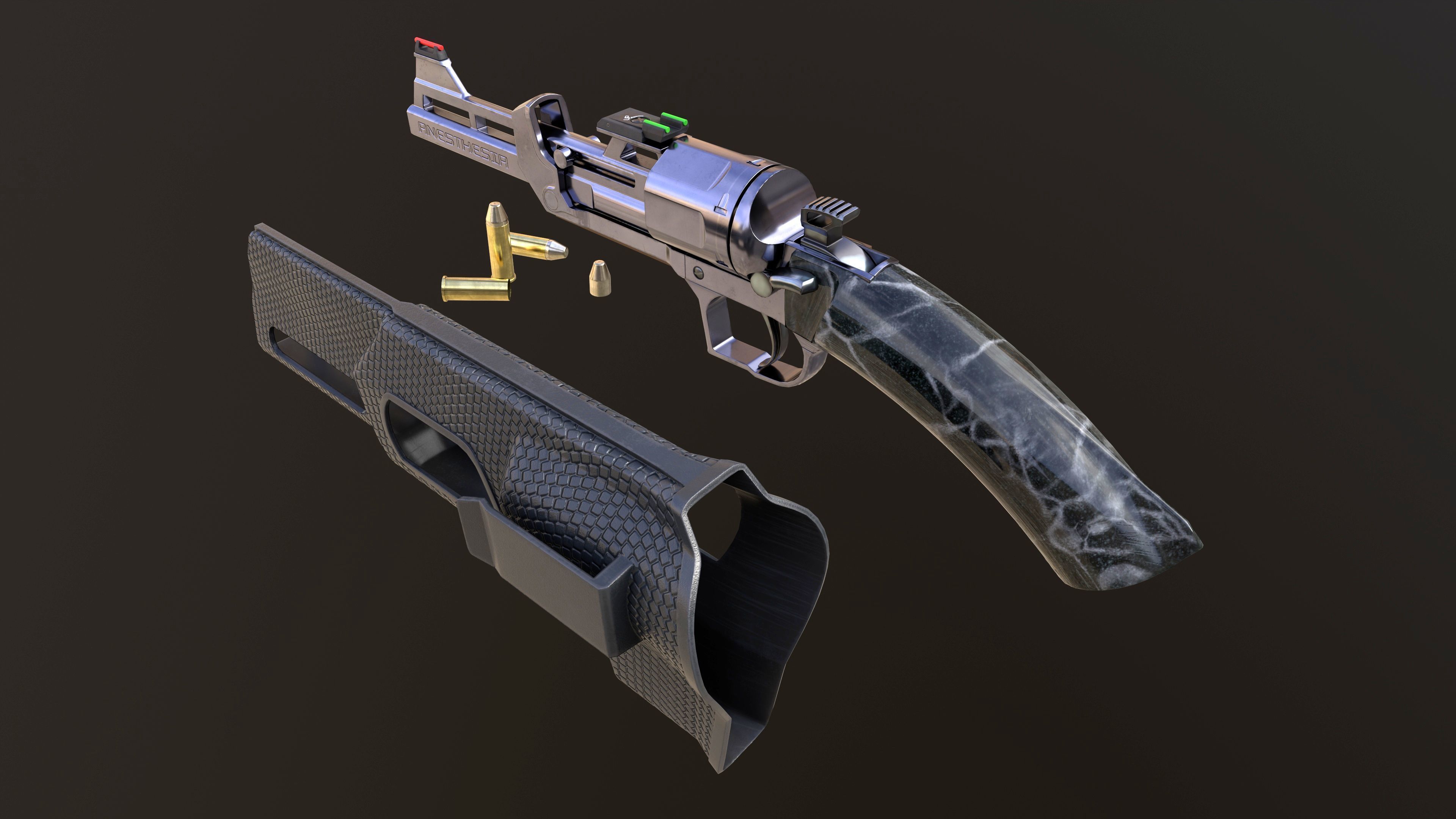 3D model Concept Design Revolver Anesthesia Stainless with Additions VR ...