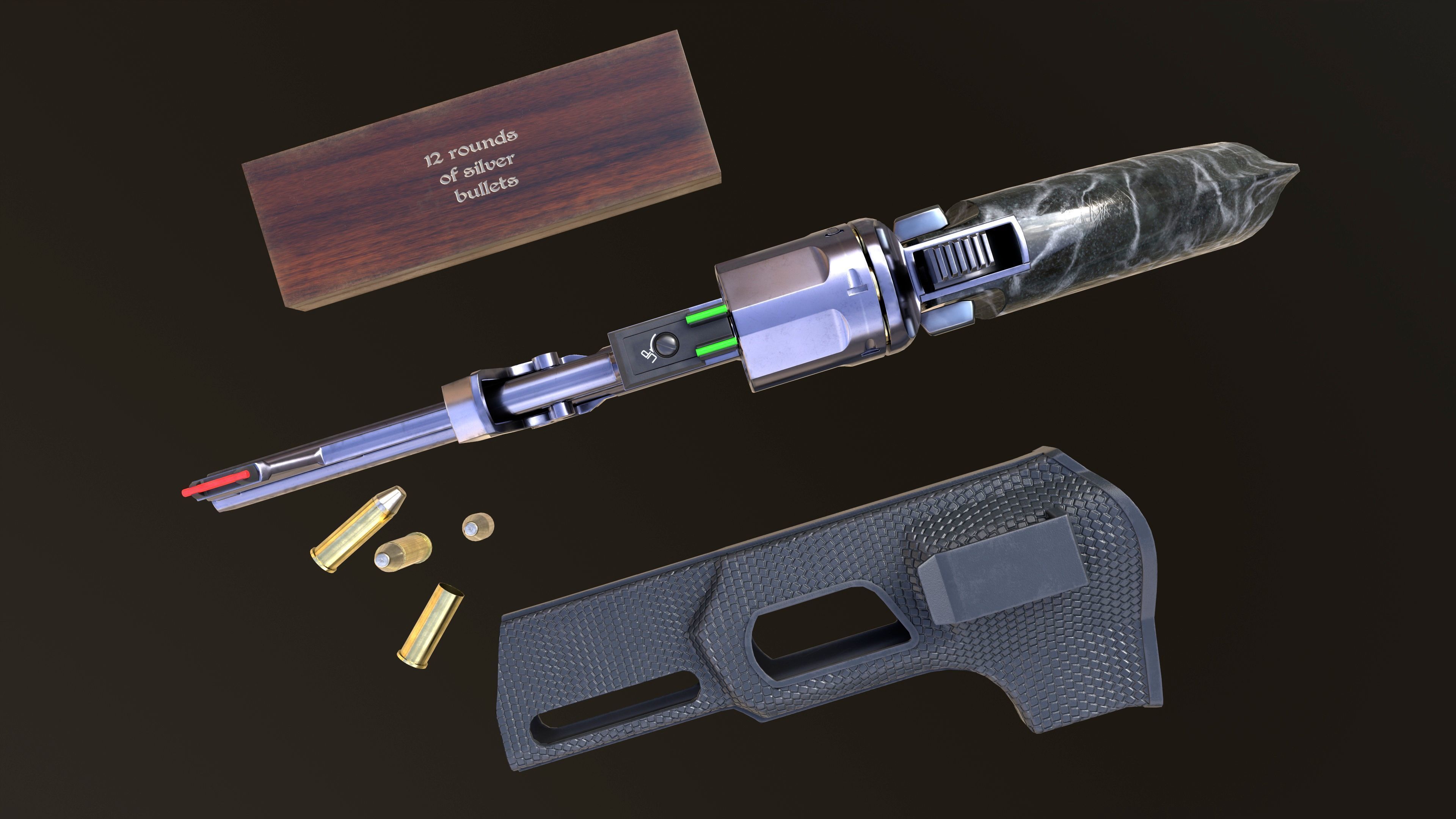 3D model Concept Design Revolver Anesthesia Stainless with Additions VR ...