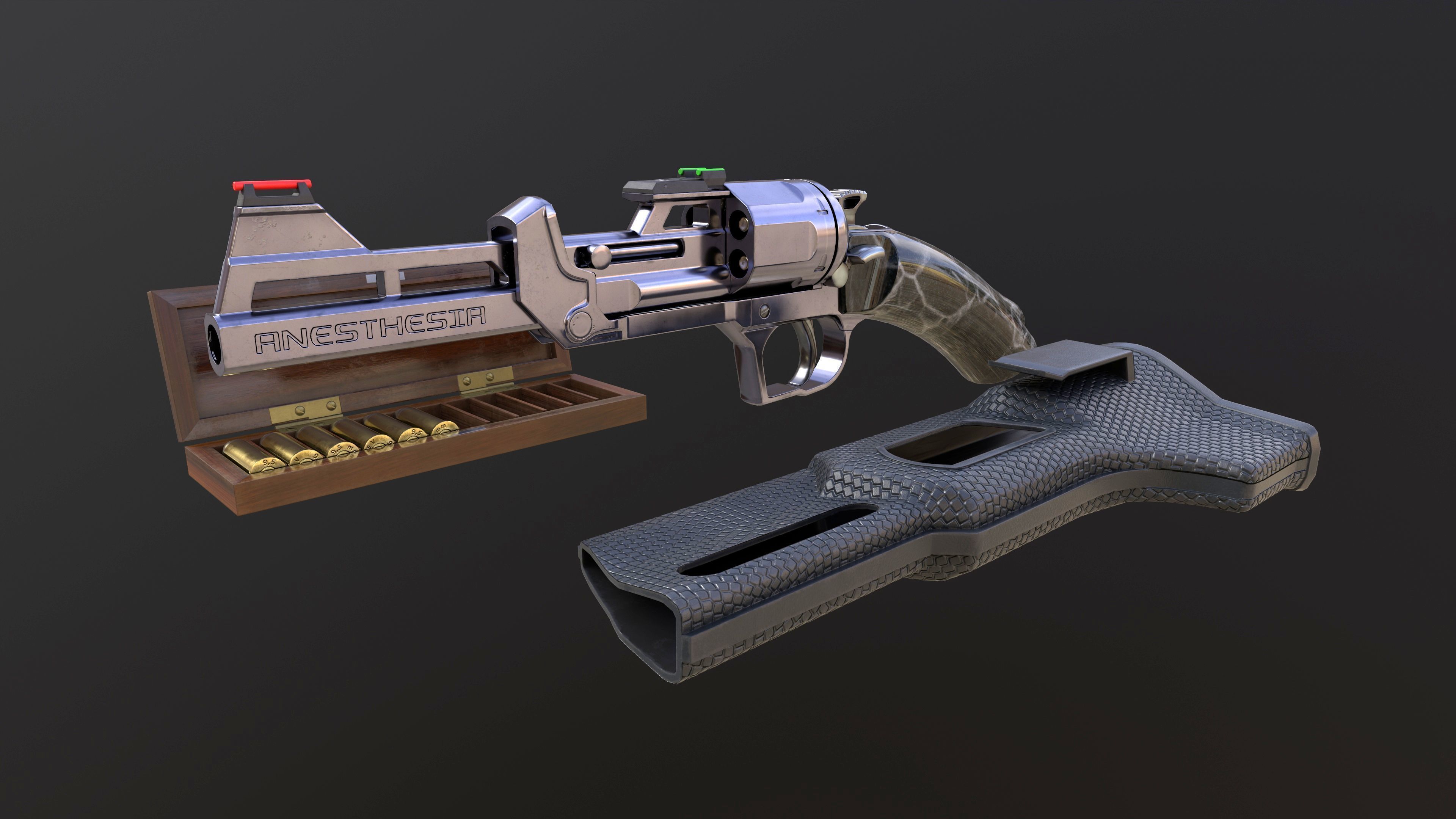 3D model Concept Design Revolver Anesthesia Stainless with Additions VR ...