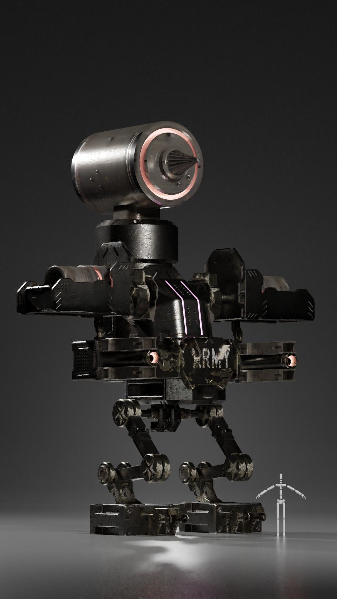 Battle Mech 3D model rigged | CGTrader