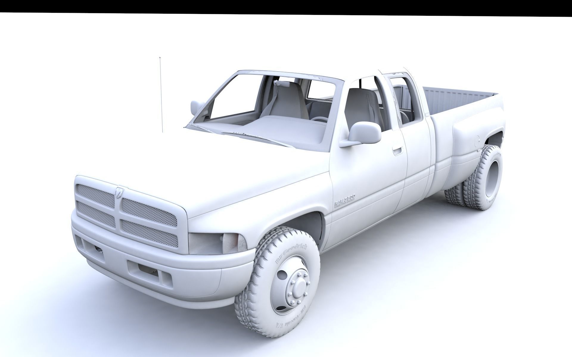 DODGE RAM 3500 DUALLY 2001 3D model | CGTrader