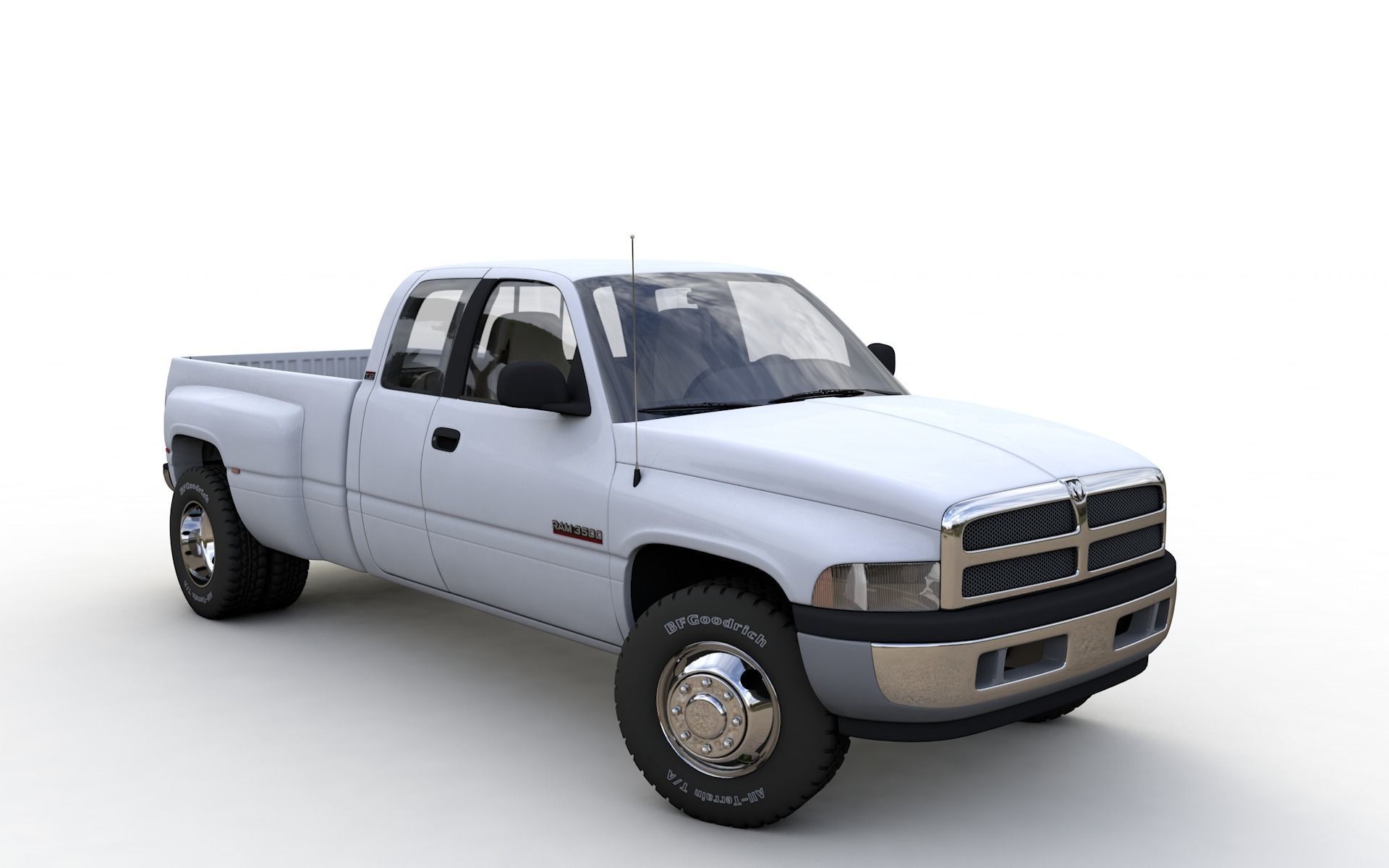 DODGE RAM 3500 DUALLY 2001 3D model | CGTrader