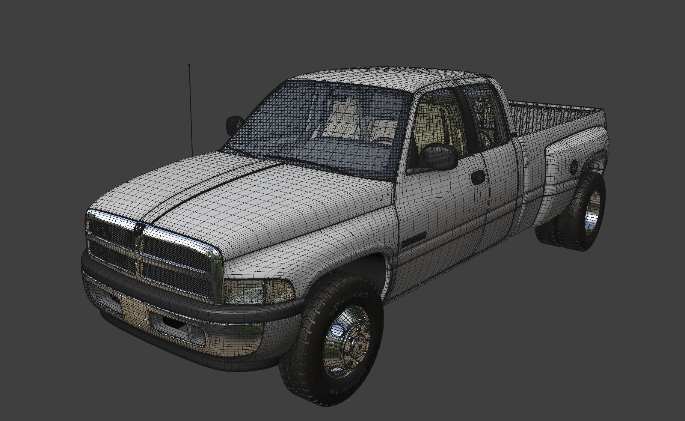 DODGE RAM 3500 DUALLY 2001 3D model | CGTrader