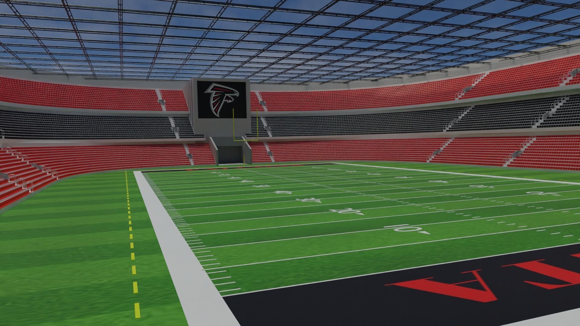 3D model Atlanta Falcons - American Football Stadium VR / AR / low-poly ...