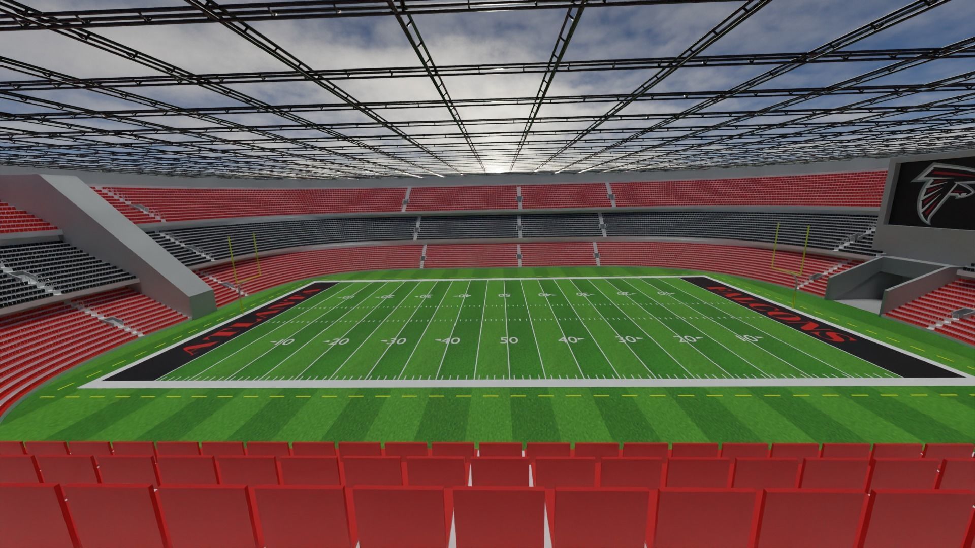 3D model Atlanta Falcons - American Football Stadium VR / AR / low-poly ...