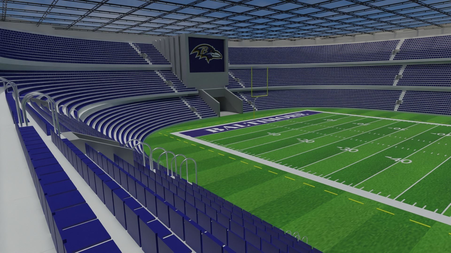 3D model Baltimore Ravens - American Football Stadium VR / AR / low ...