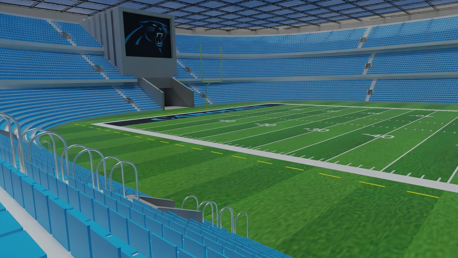 3D model Carolina Panthers - American Football Stadium VR / AR / low ...