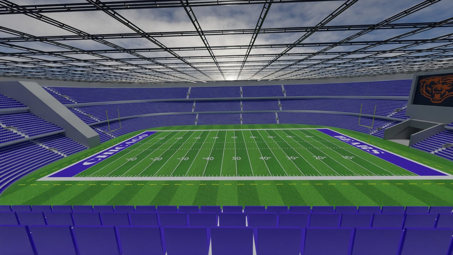 3D model Chicago Bears - Soldier Field - American Football Stadium VR ...