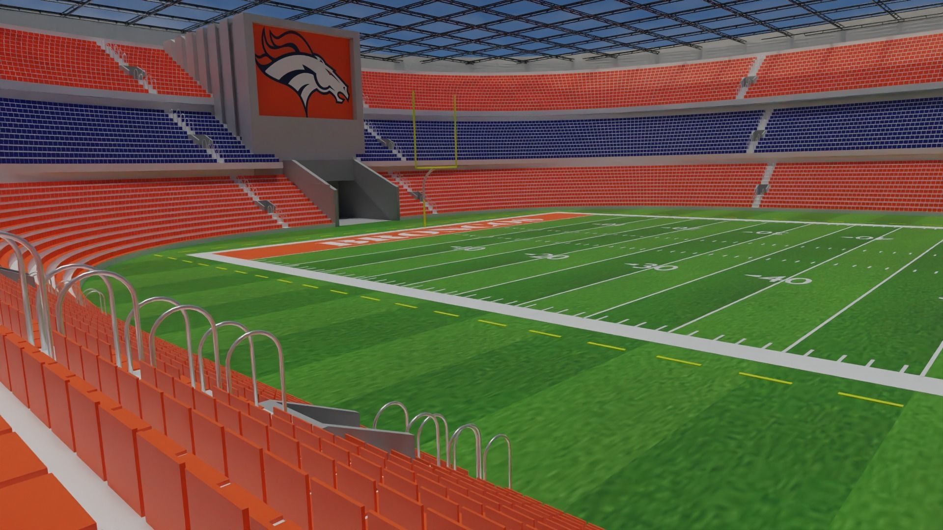 3D model Denver Broncos - American Football Stadium VR / AR / low-poly ...