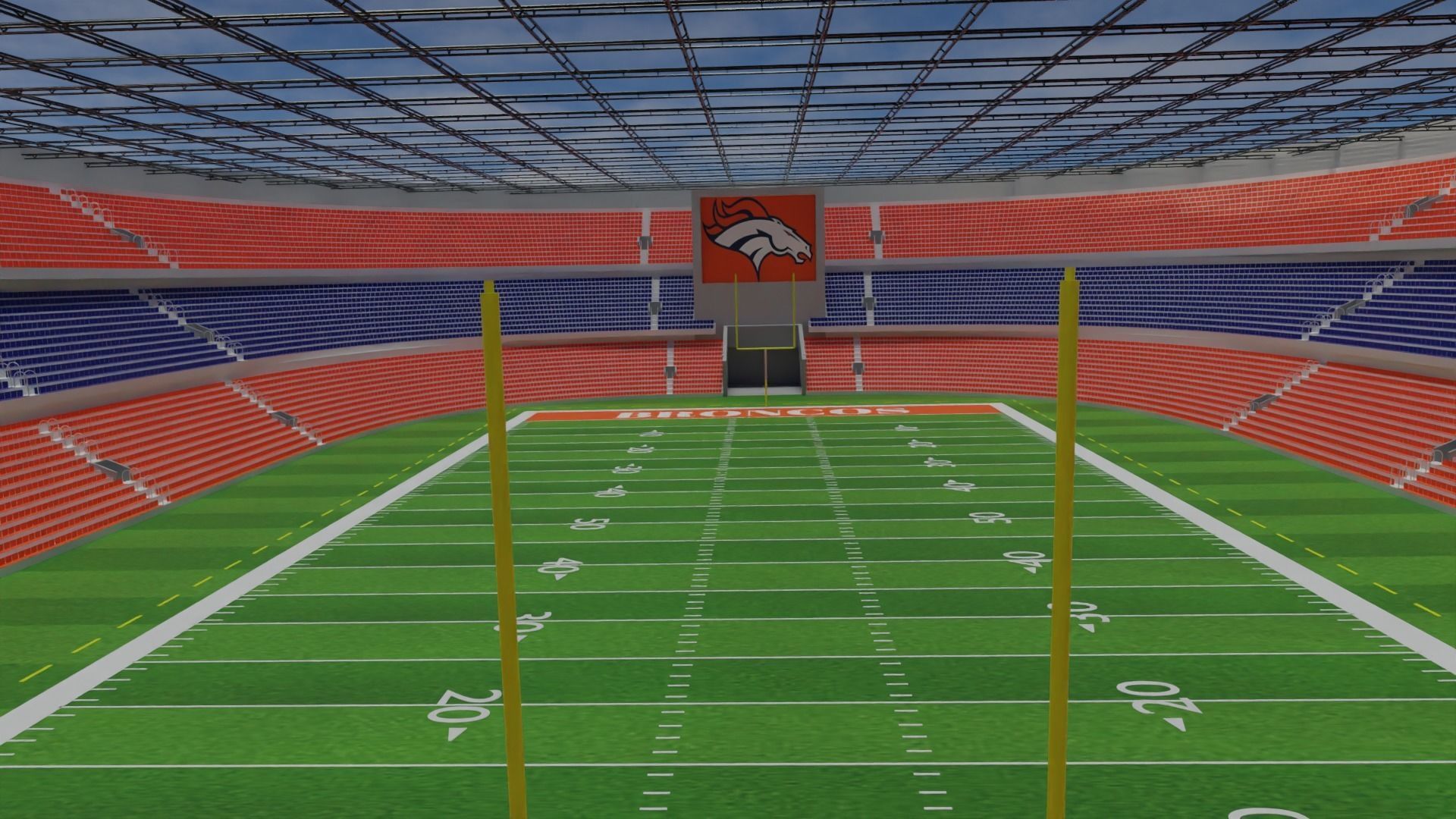 3D model Denver Broncos - American Football Stadium VR / AR / low-poly ...
