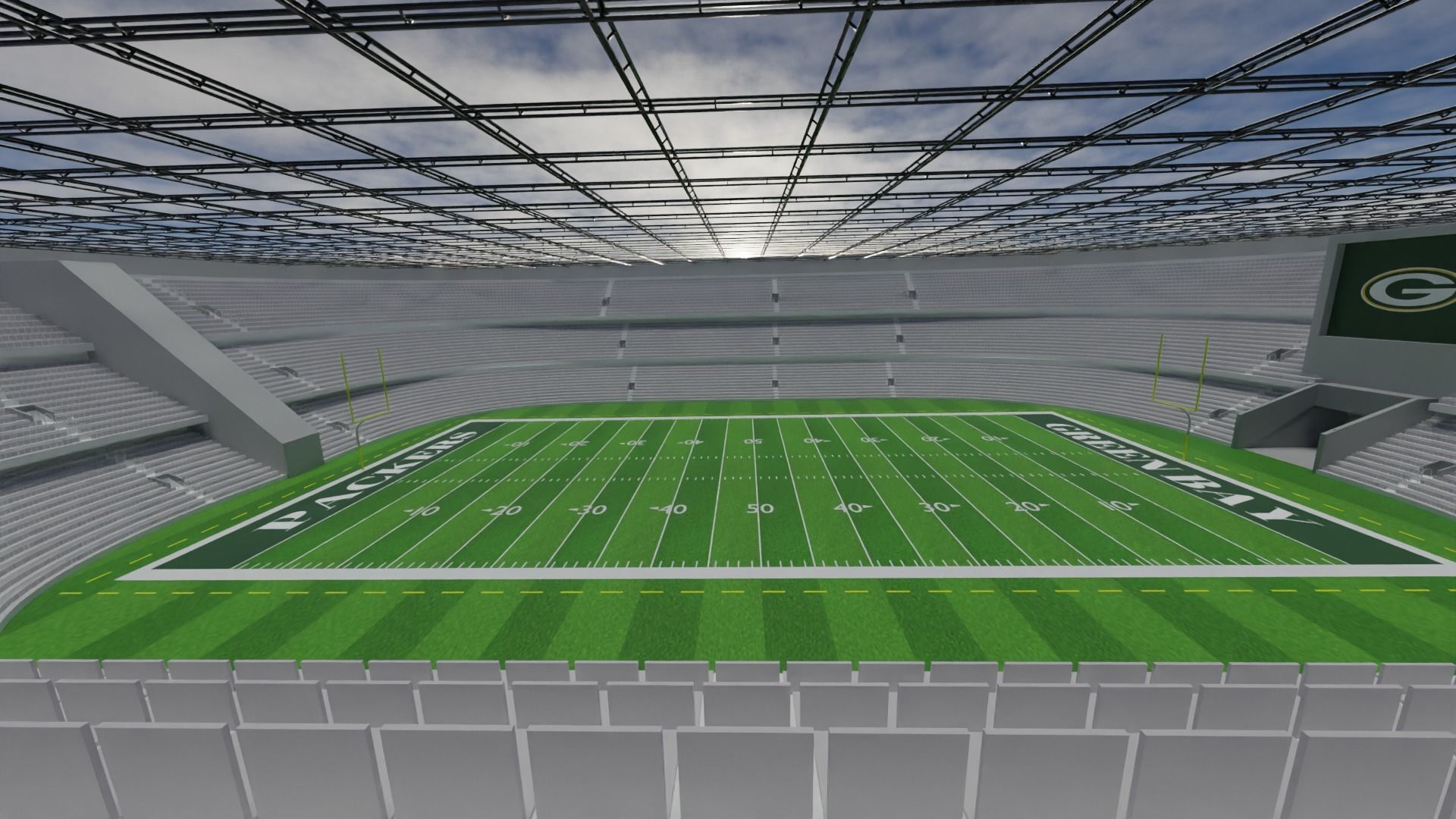 3D model Green Bay Packers - American Football Stadium VR / AR / low ...