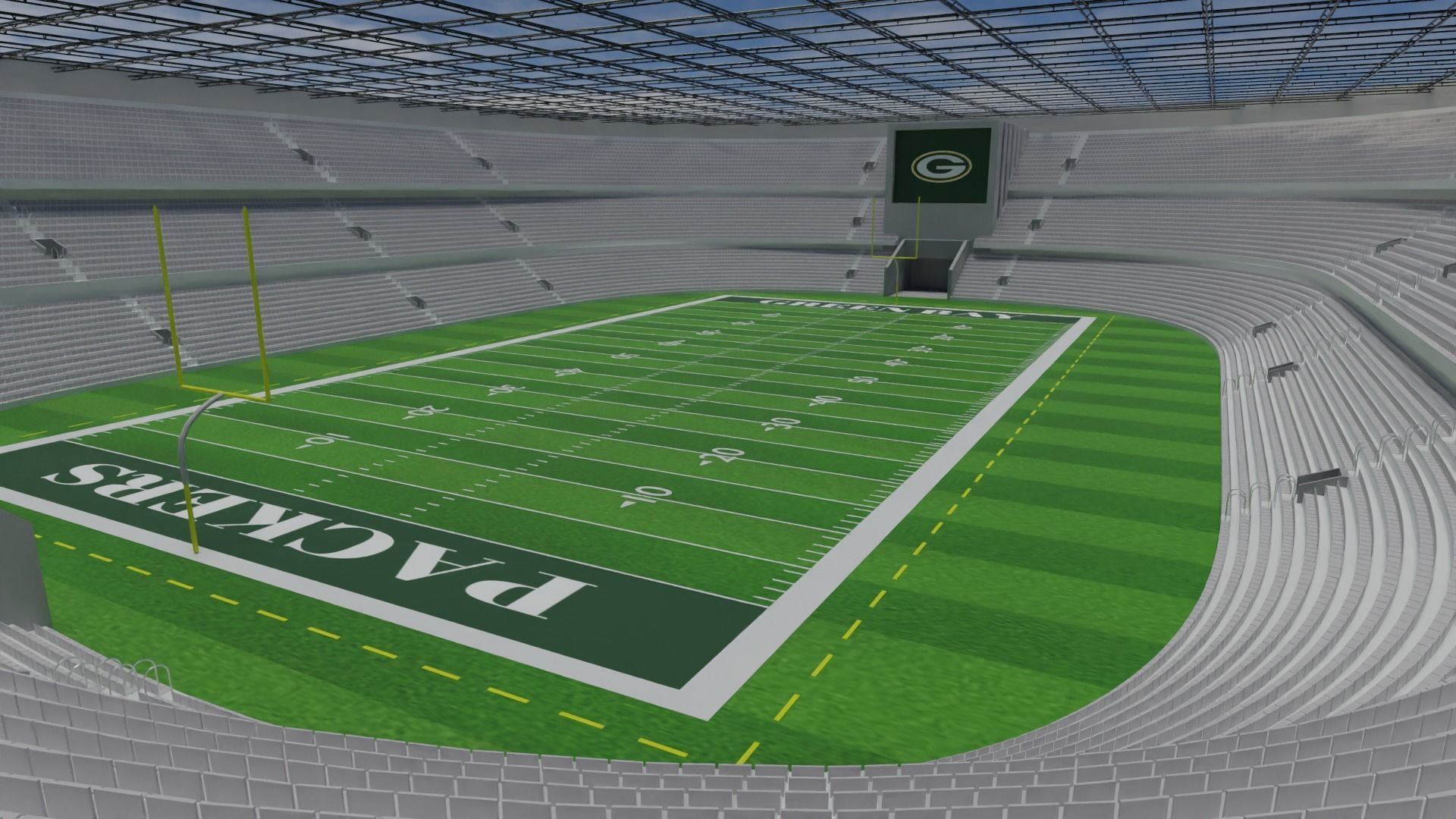 3D model Green Bay Packers - American Football Stadium VR / AR / low ...