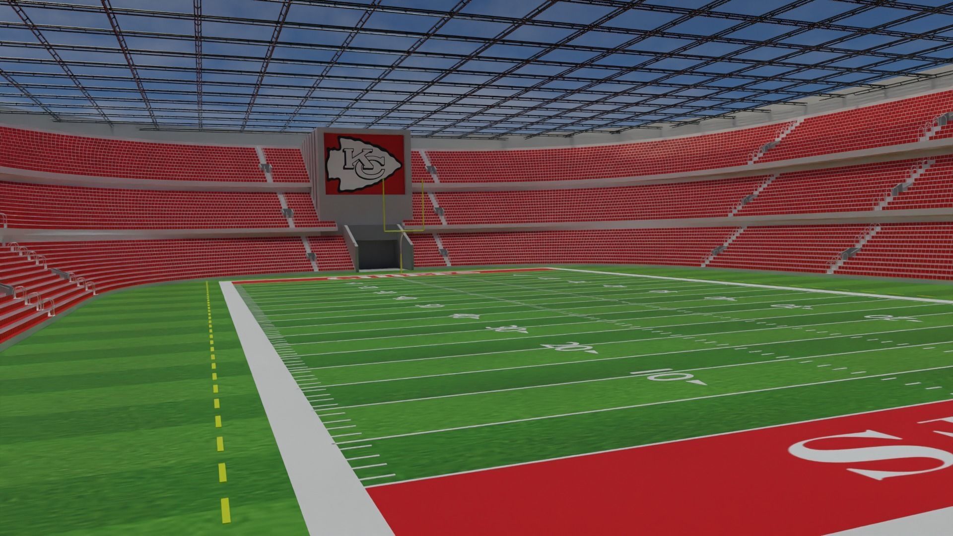 3D model Kansas City Chiefs - American Football Stadium VR / AR / low ...