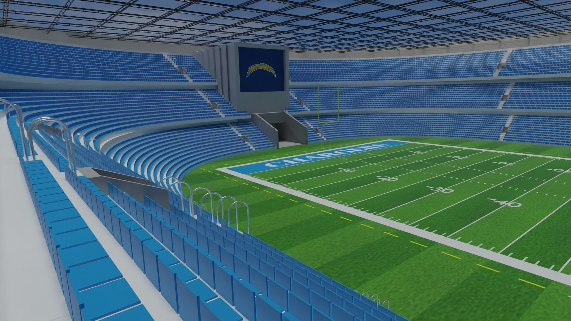 3D model Los Angeles Chargers - American Football Stadium VR / AR / low ...