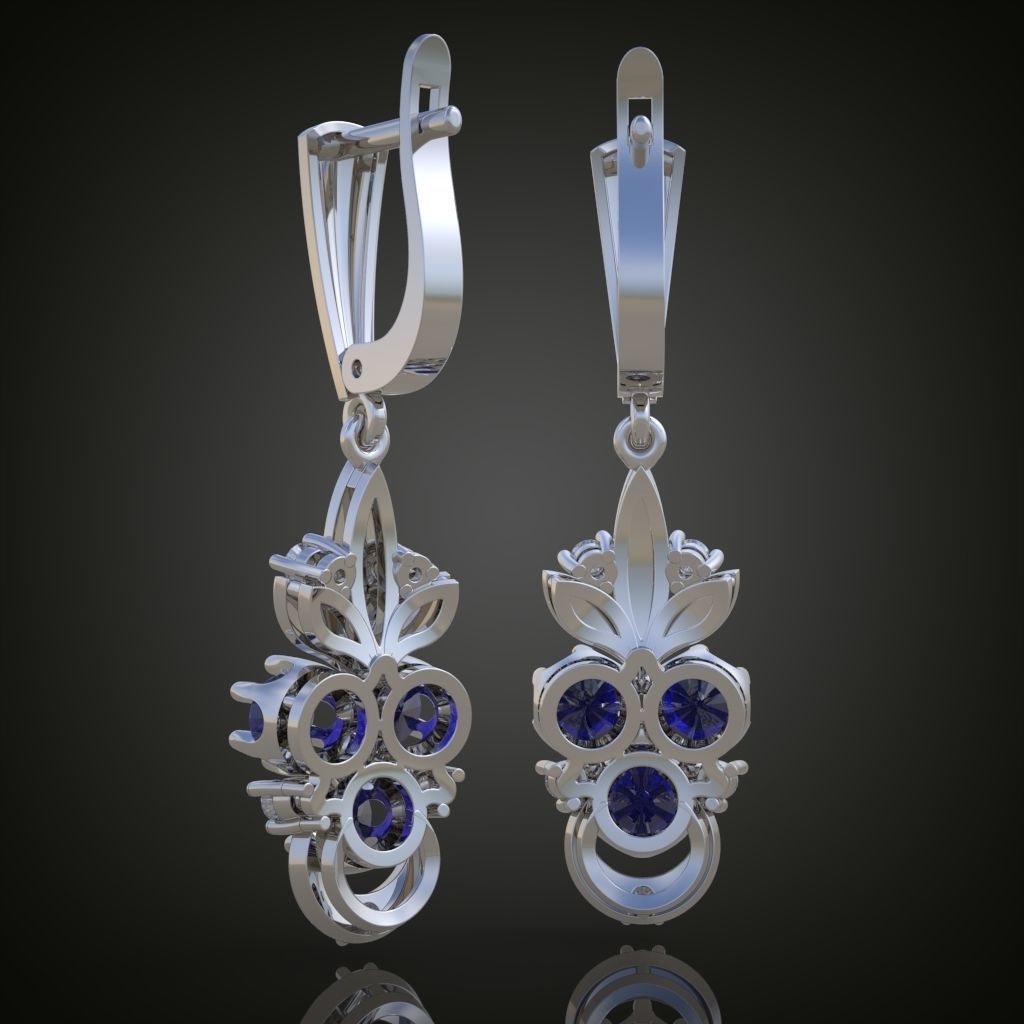 Earring 3D model 3D printable model 0088-8 free 3D model 3D printable ...