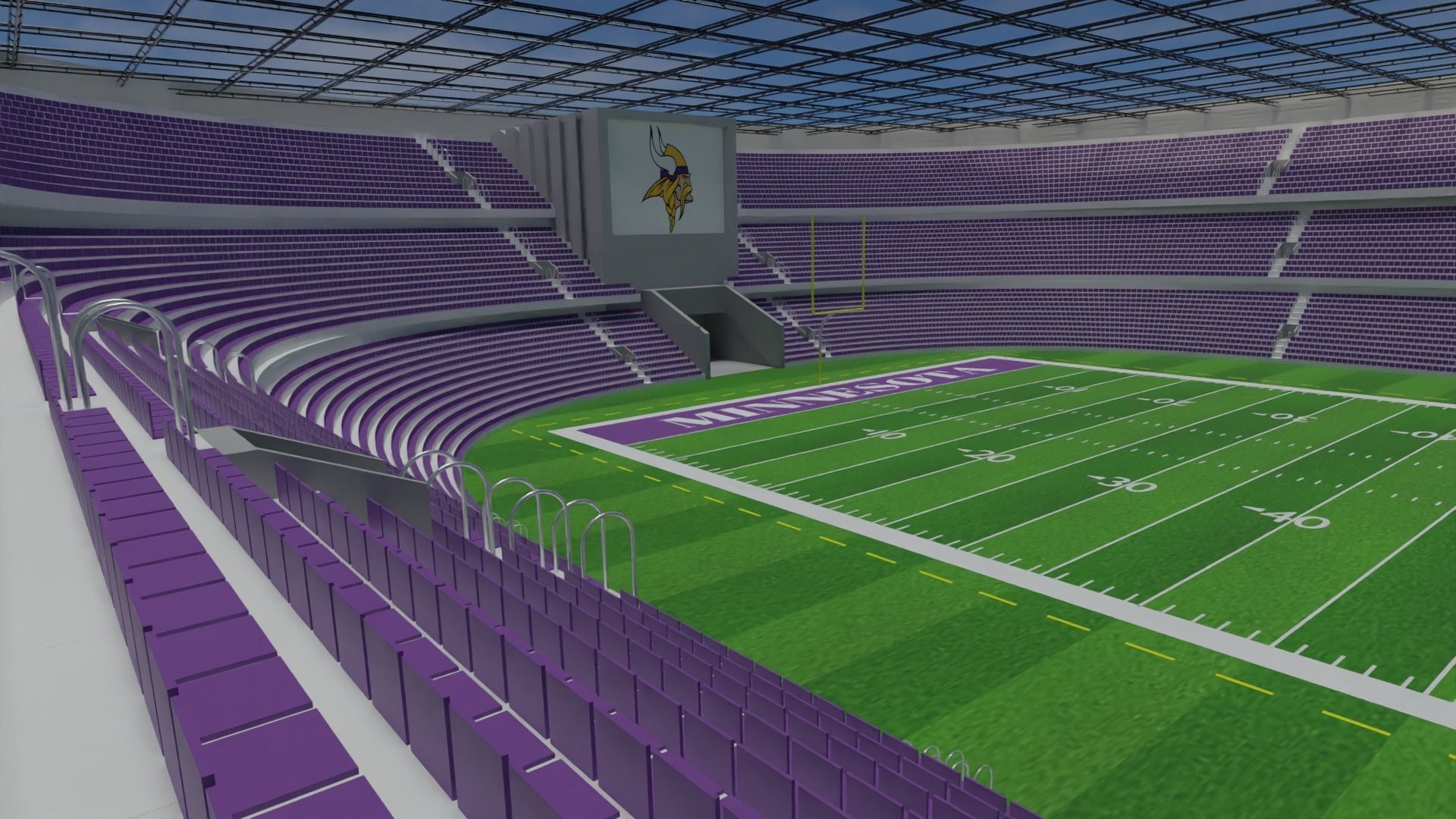 3D model Minnesota Vikings - American Football Stadium VR / AR / low ...