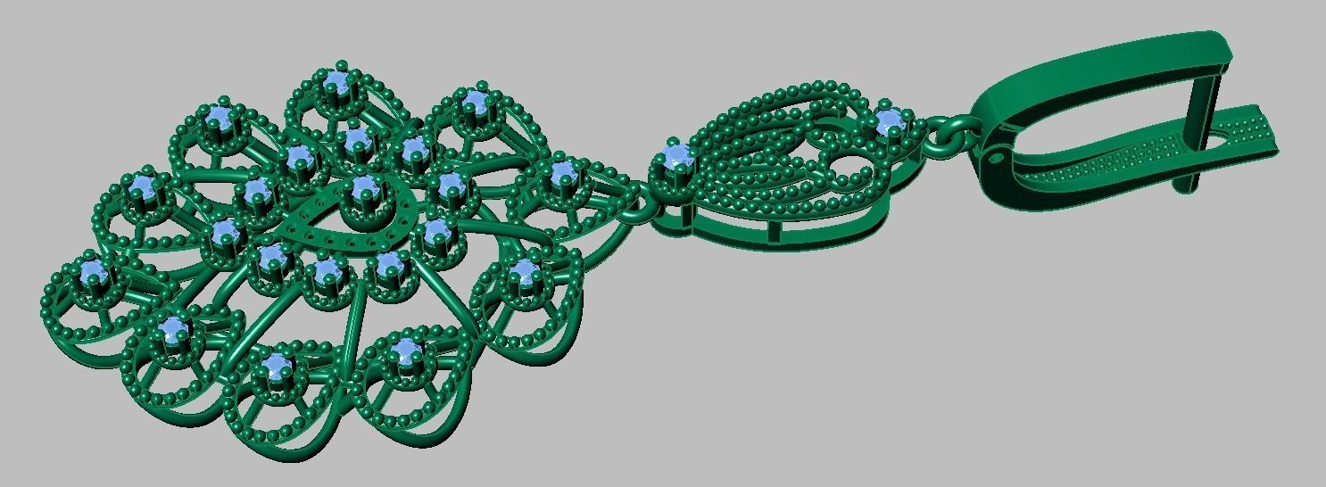 Earring 3D model 3D printable model 0090-11 free 3D model 3D printable ...