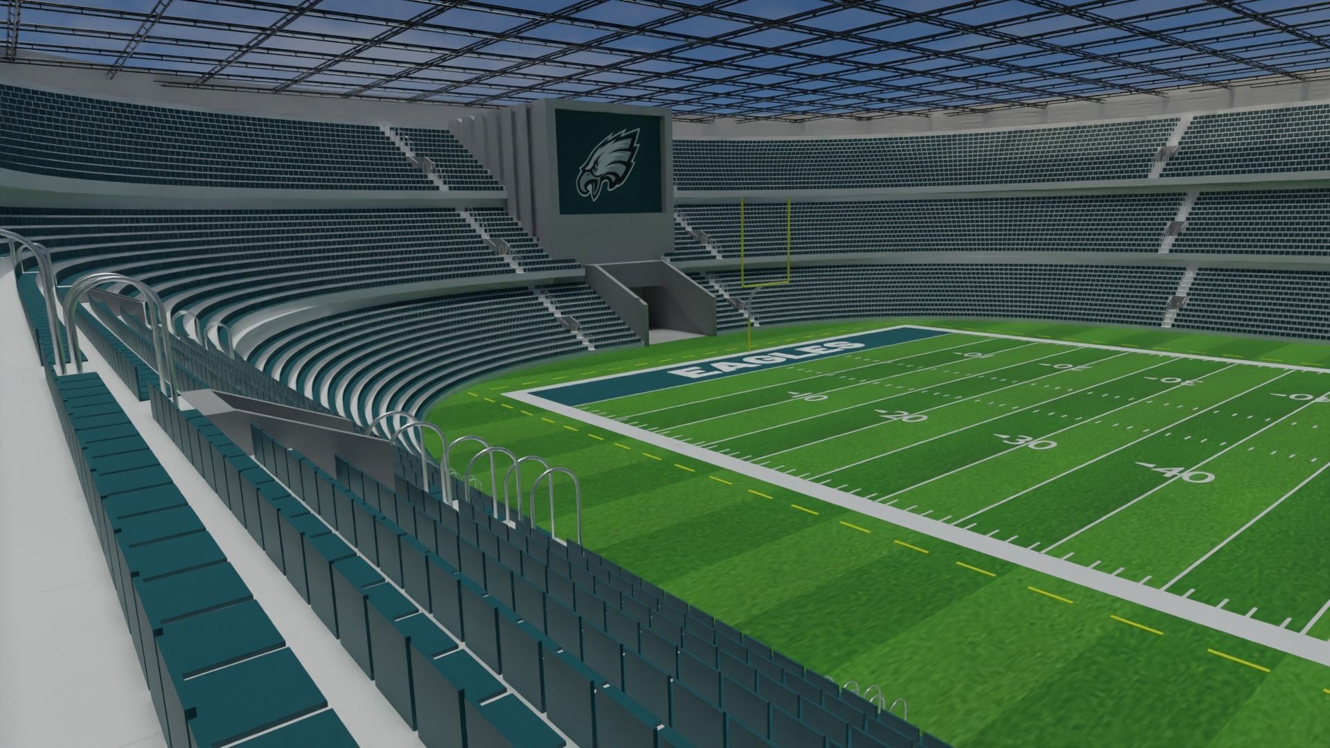 3D model Philadelphia Eagles - American Football Stadium VR / AR / low ...