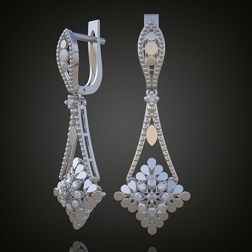 Earring 3D model 3D printable model 0091-7 3D model 3D printable | CGTrader