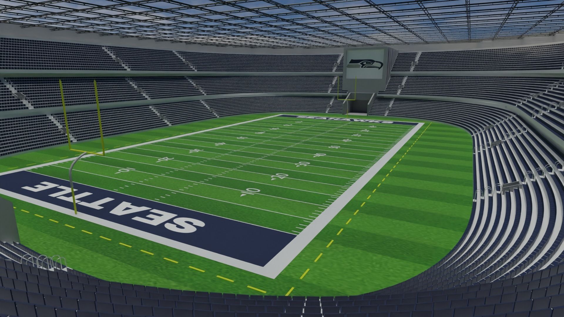 3D model Seattle Seahawks - American Football Stadium VR / AR / low ...