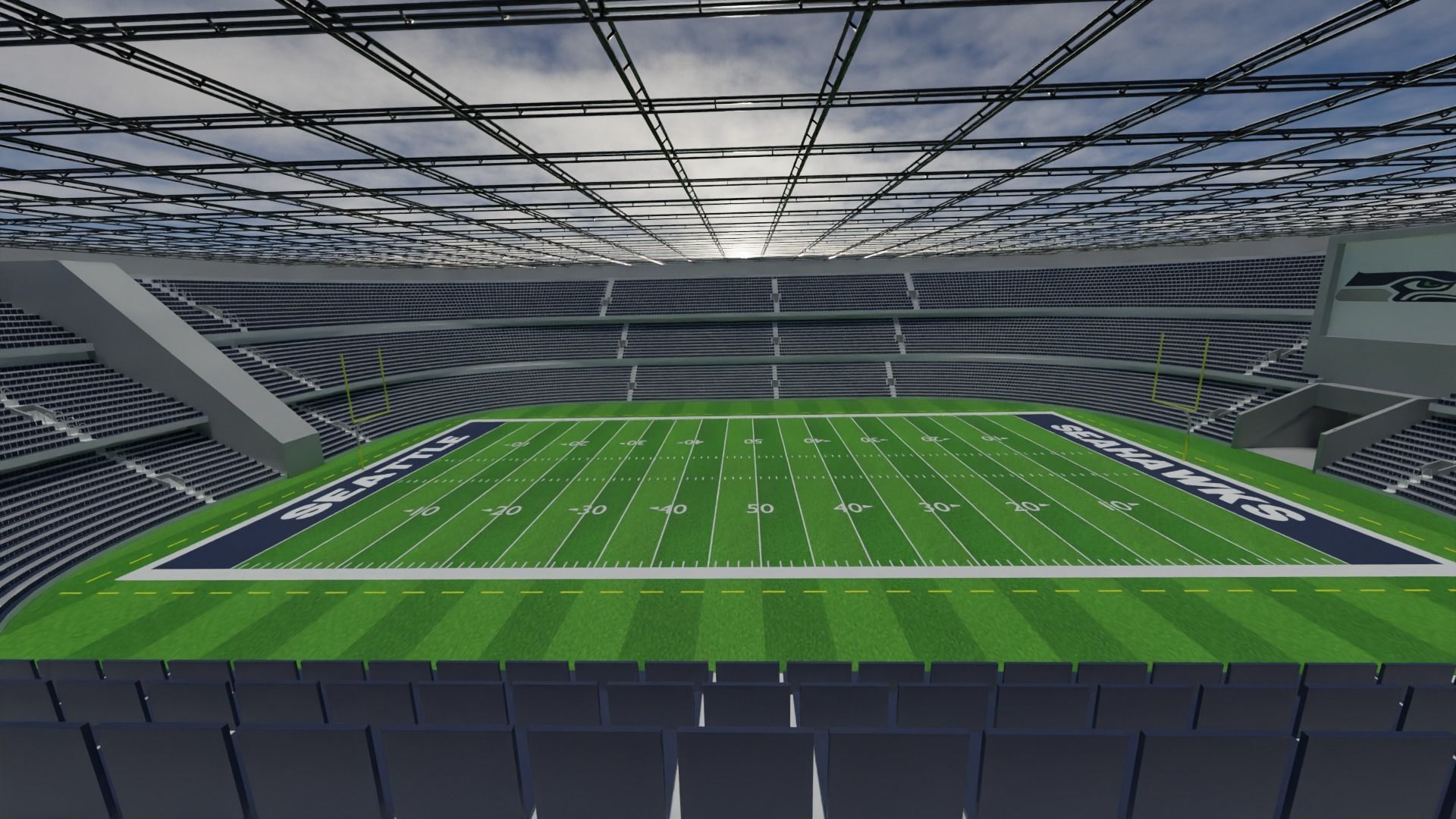 3D model Seattle Seahawks - American Football Stadium VR / AR / low ...