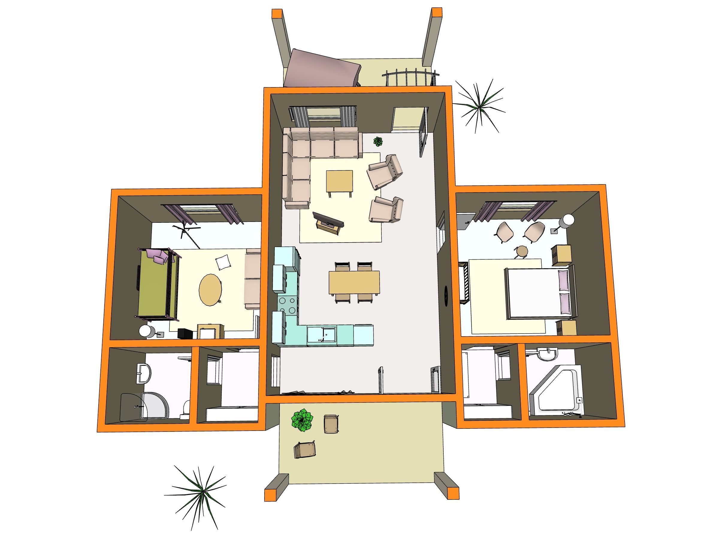 Cottage design 3D model | CGTrader