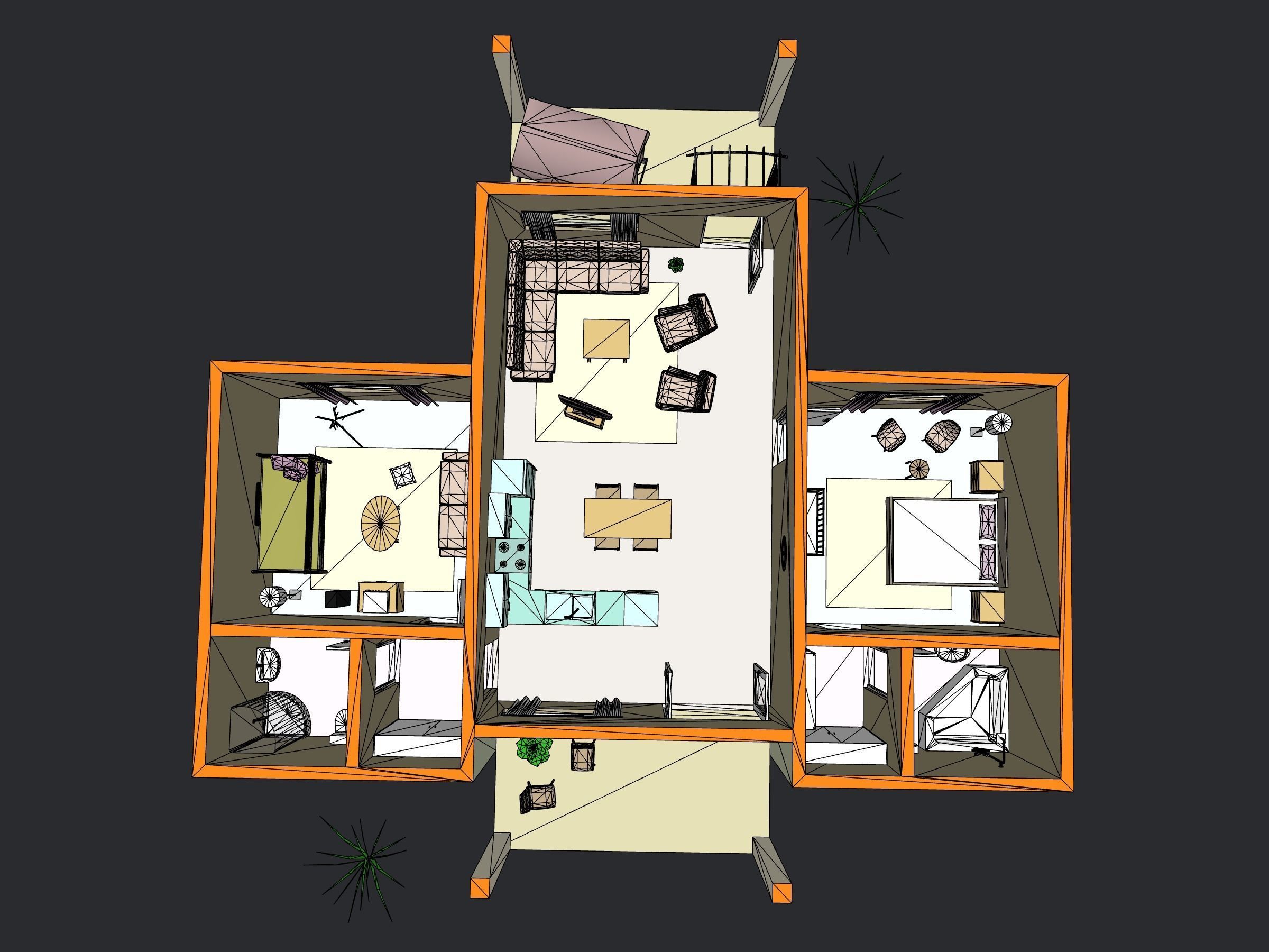 Cottage design 3D model | CGTrader