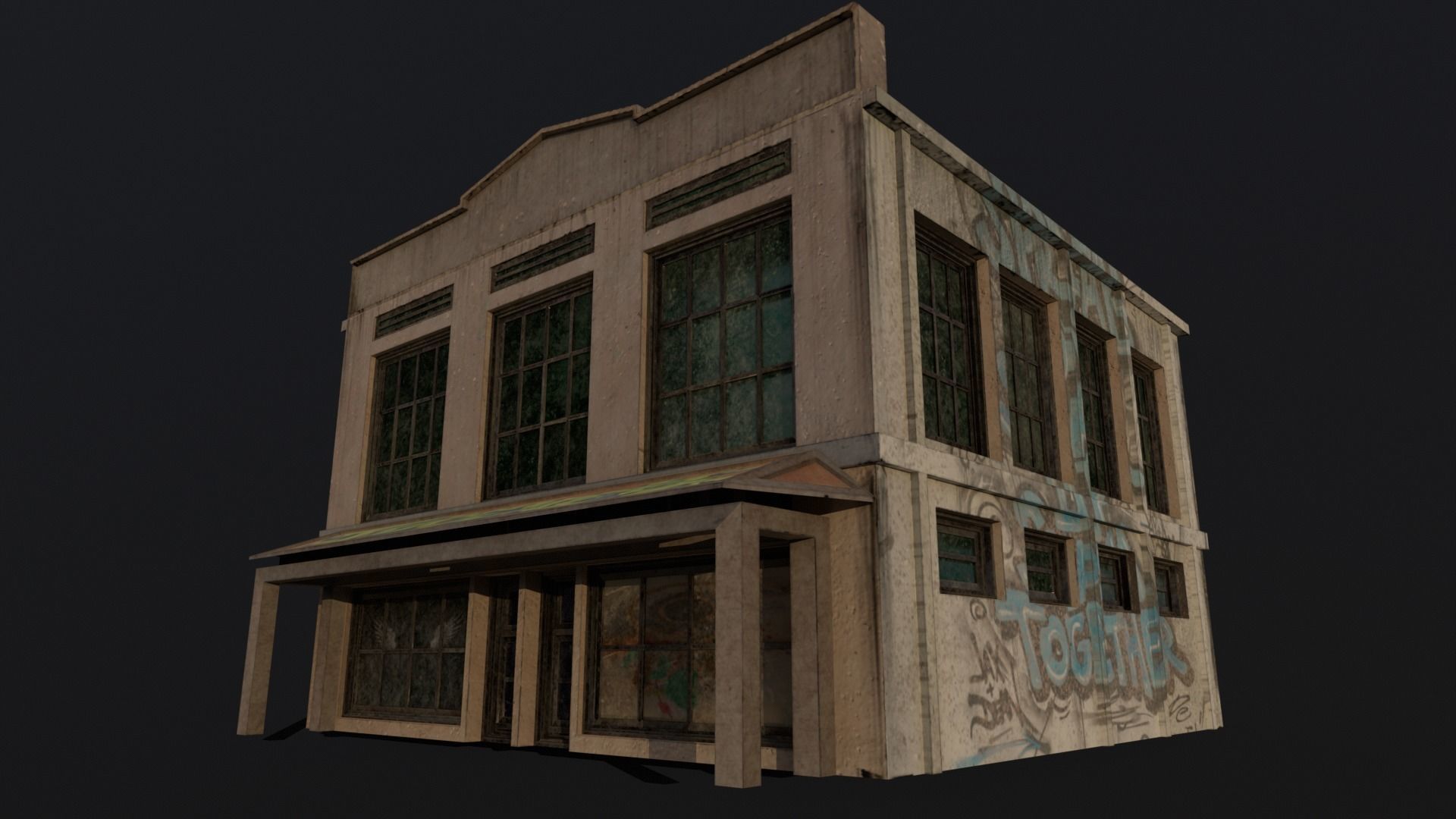 3D model 42 Painted Buildings - Unity and UE package VR / AR / low-poly | CGTrader