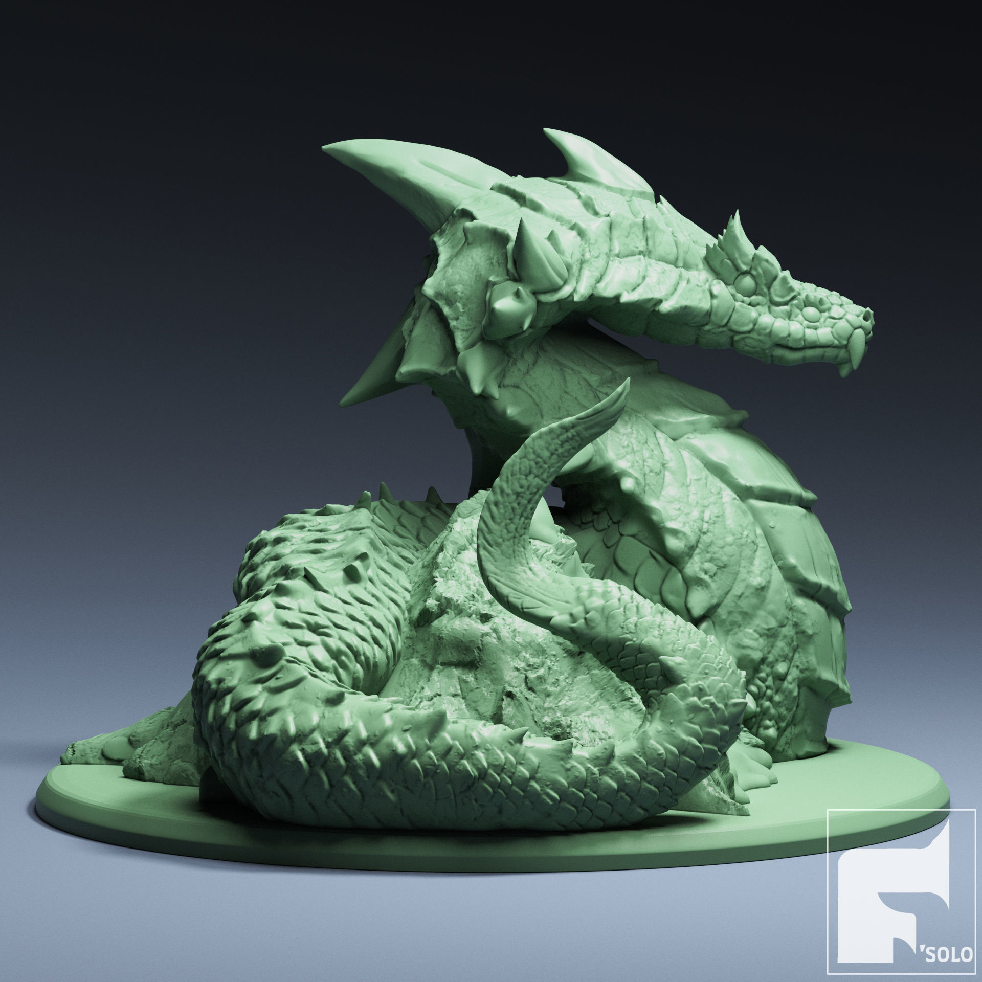 King Snake Monster 3D model 3D printable | CGTrader