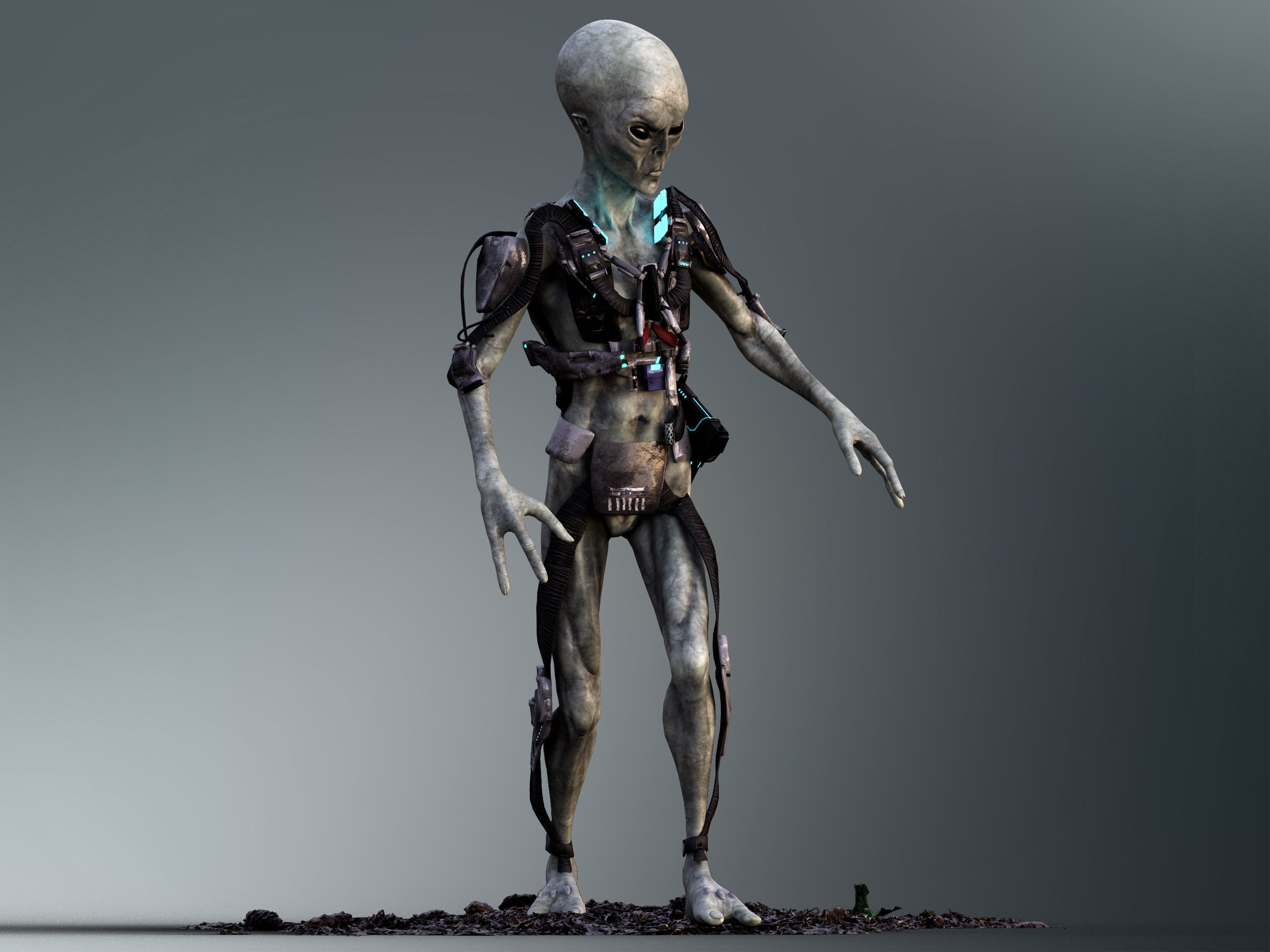 3D model Sci Fi Alien VR / AR / low-poly rigged | CGTrader