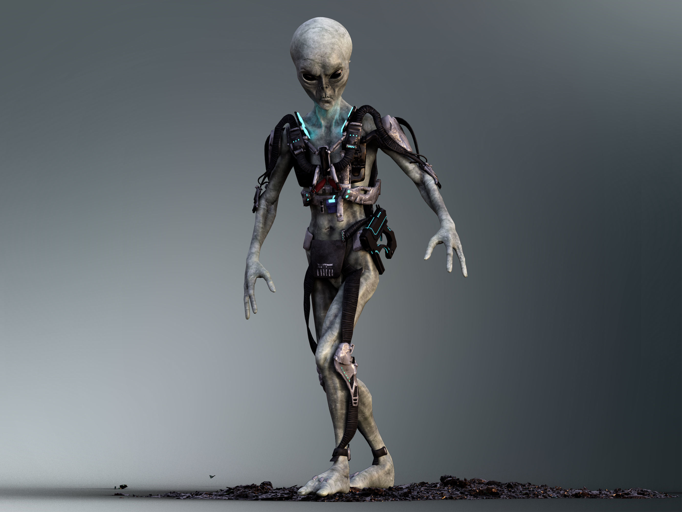 3D model Sci Fi Alien VR / AR / low-poly rigged | CGTrader