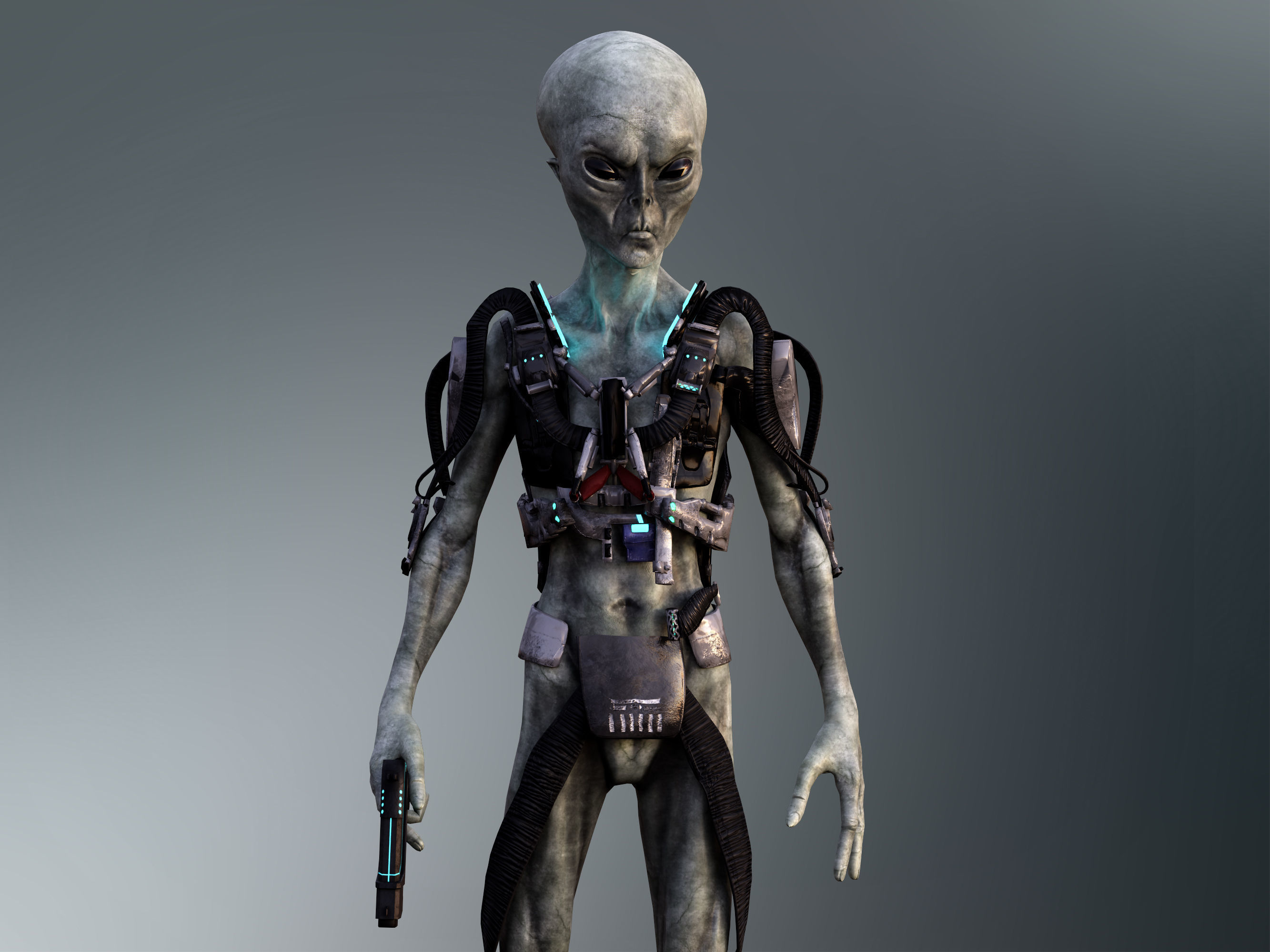 3D model Sci Fi Alien VR / AR / low-poly rigged | CGTrader