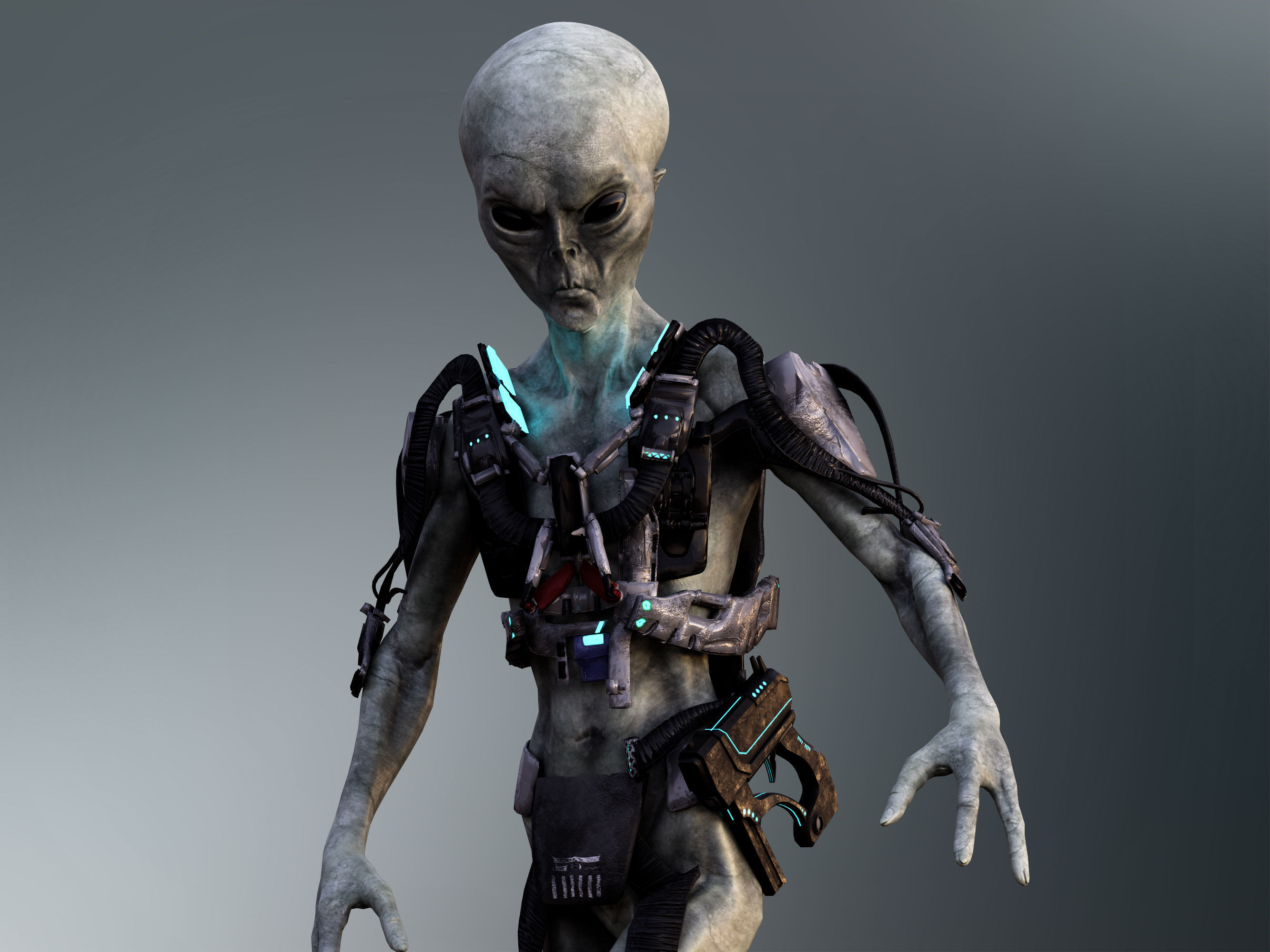 3D model Sci Fi Alien VR / AR / low-poly rigged | CGTrader