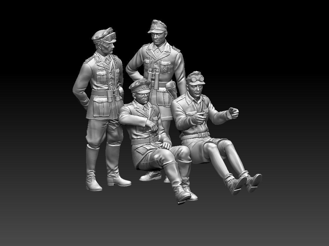 horch 901and general Rommel 3D model 3D printable | CGTrader