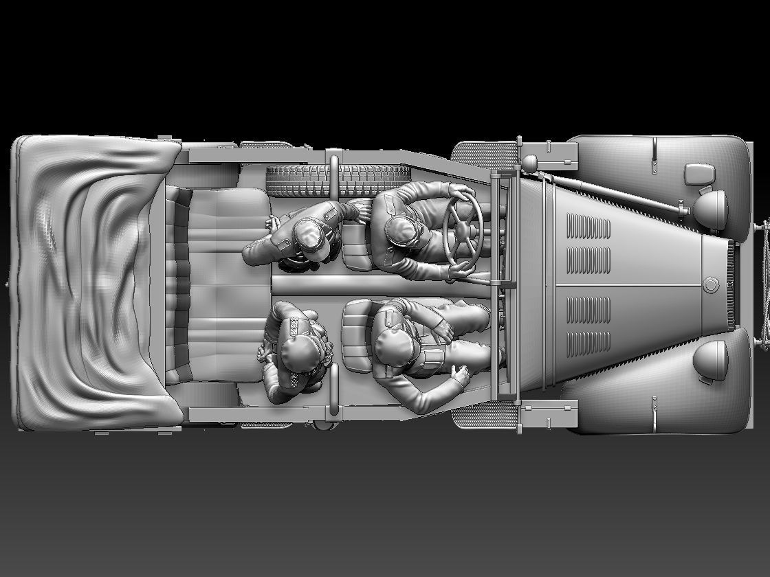 horch 901and general Rommel 3D model 3D printable | CGTrader