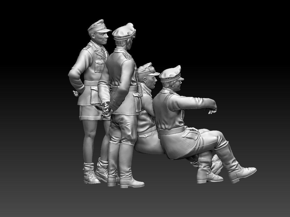 horch 901and general Rommel 3D model 3D printable | CGTrader
