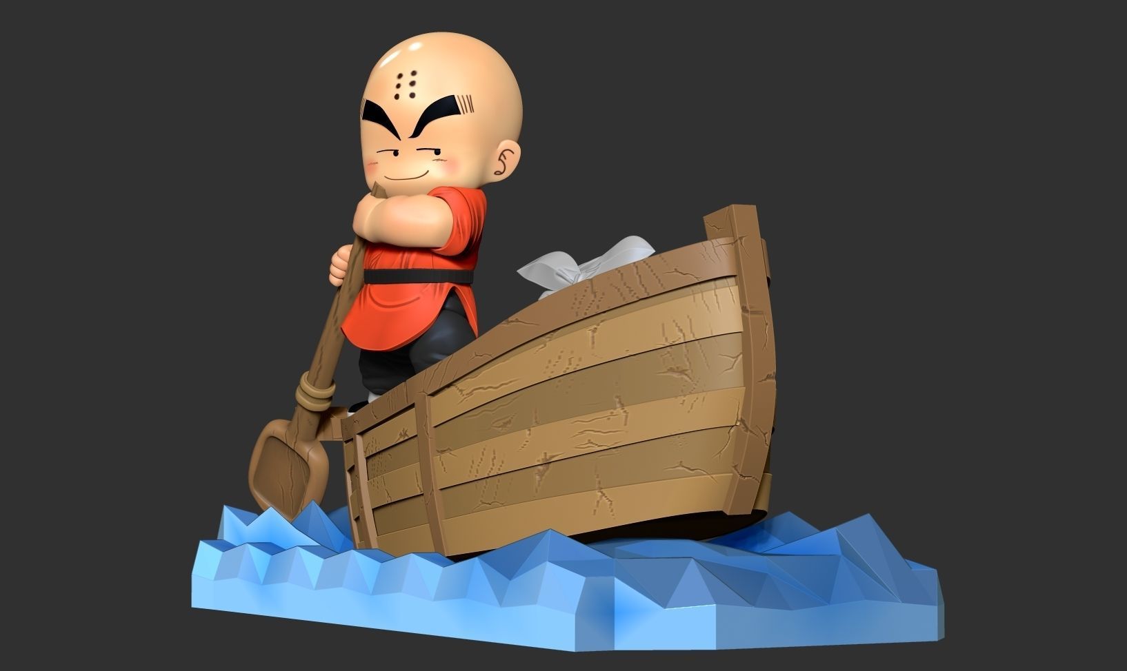 Kid Krillin 3D model 3D printable | CGTrader