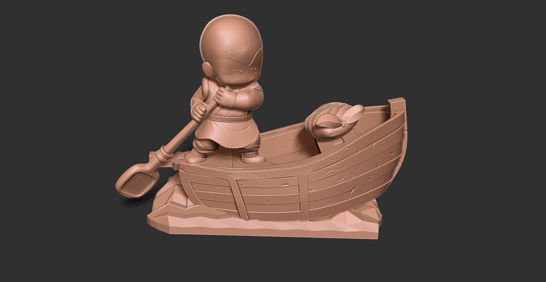 Kid Krillin 3D model 3D printable | CGTrader