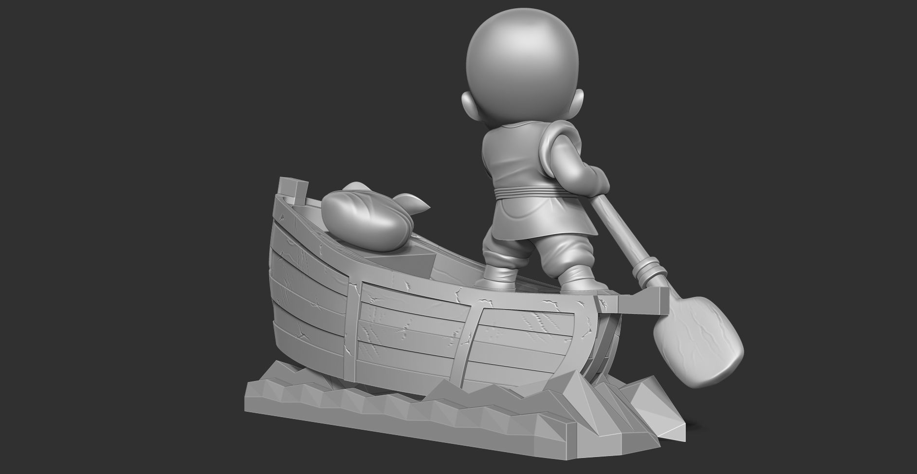 Kid Krillin 3D model 3D printable | CGTrader
