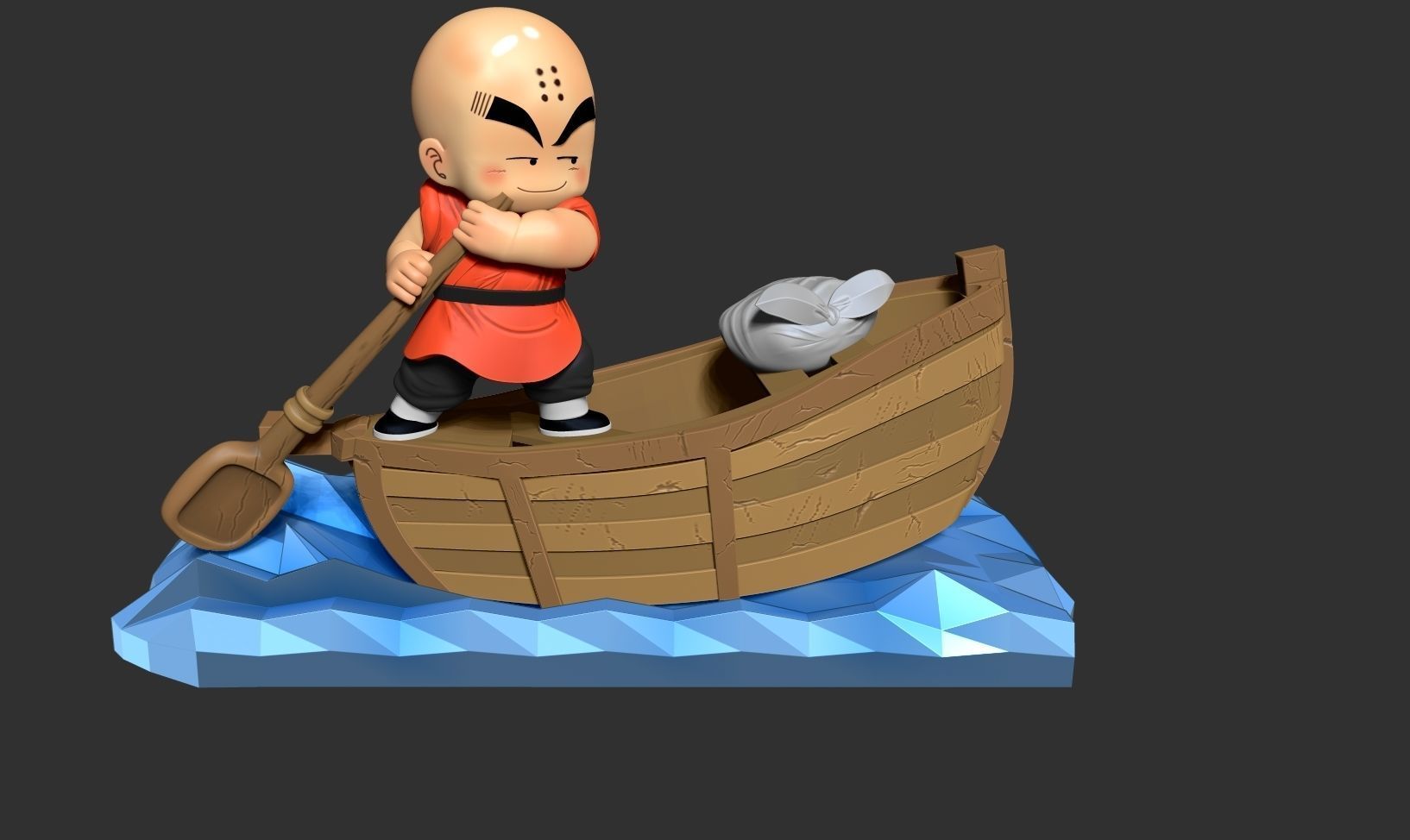 Kid Krillin 3D model 3D printable | CGTrader