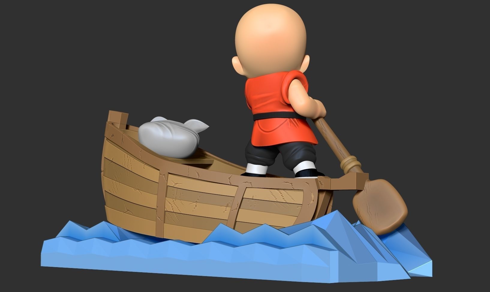 Kid Krillin 3D model 3D printable | CGTrader