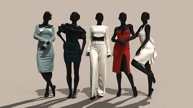 Realistic Womens Dresses 3D model | CGTrader