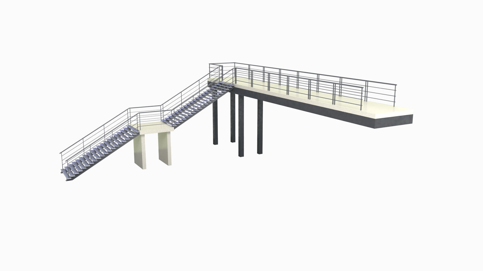 Railway Footbridge 3D model | CGTrader