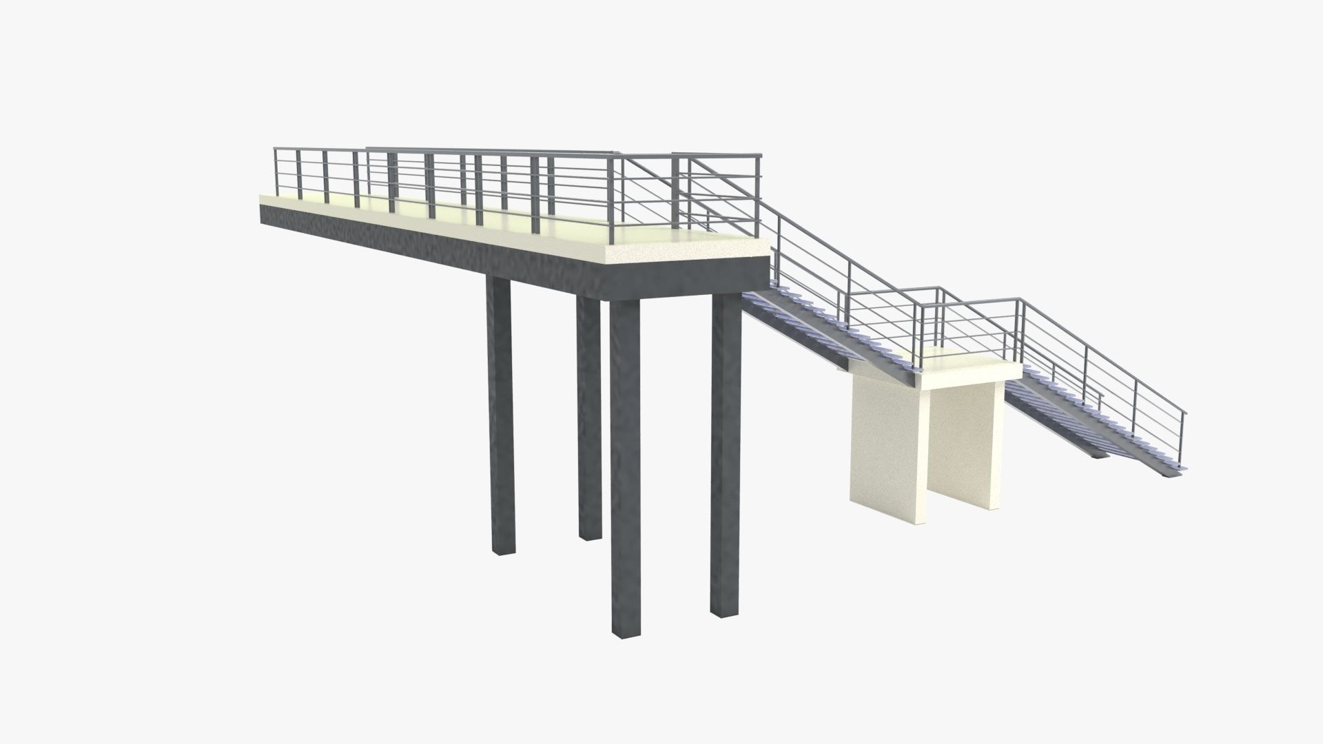 Railway Footbridge 3D model | CGTrader