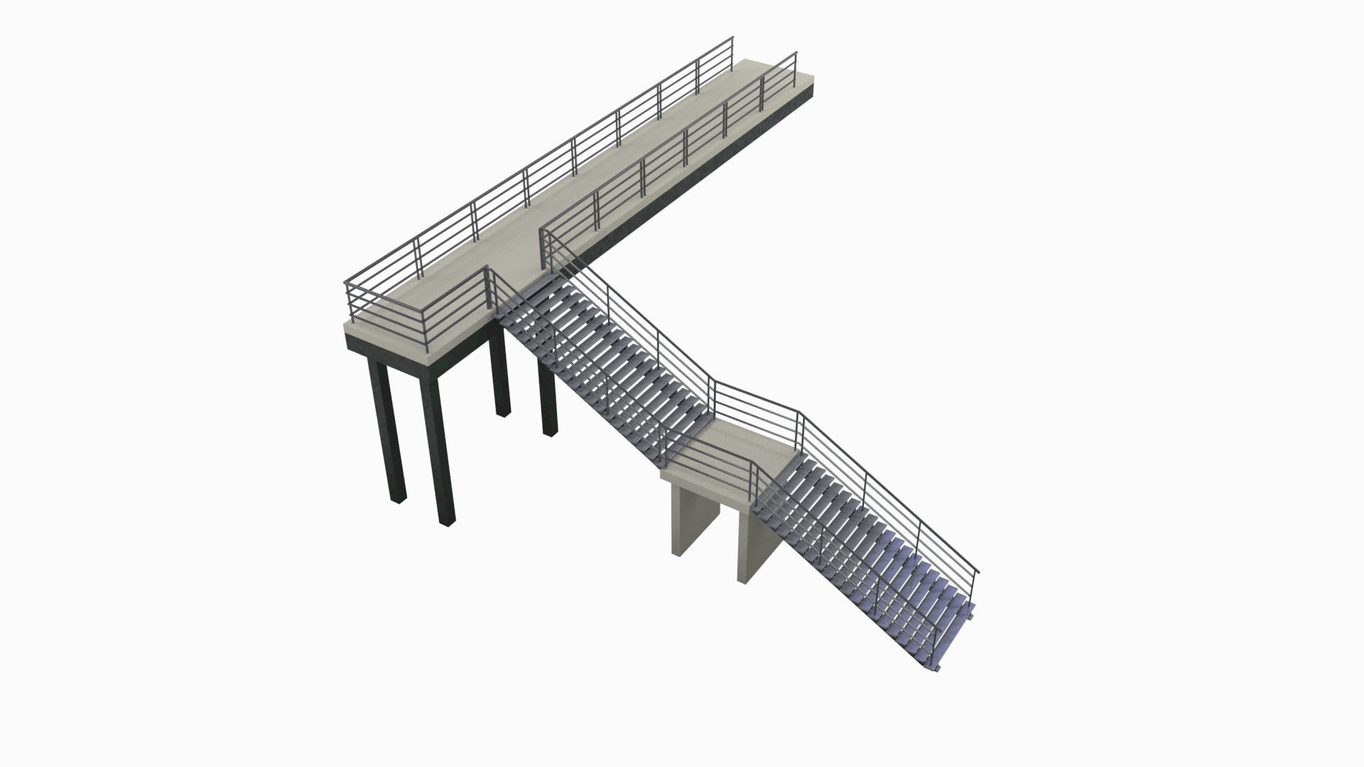 Railway Footbridge 3D model | CGTrader