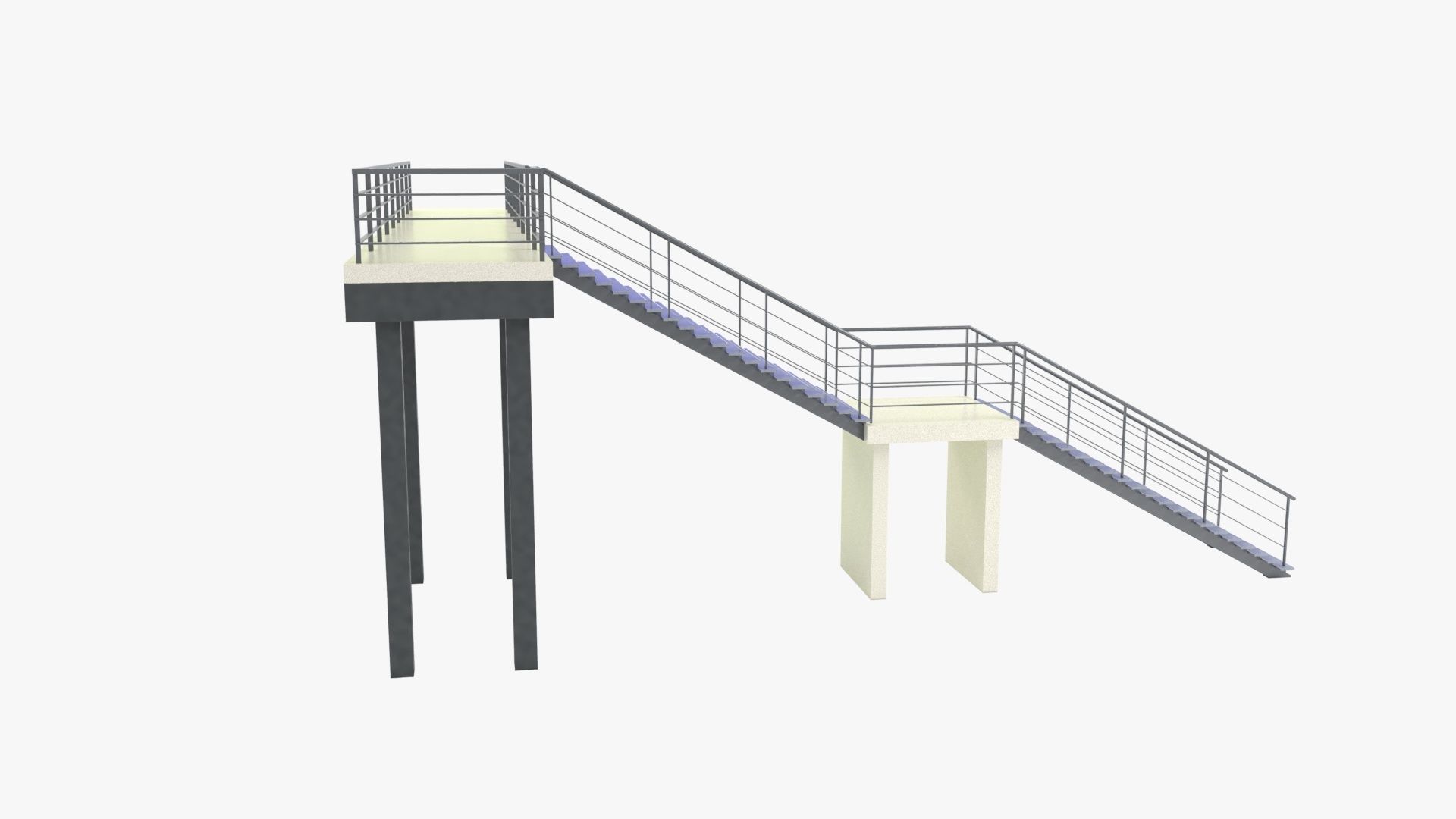 Railway Footbridge 3D model | CGTrader