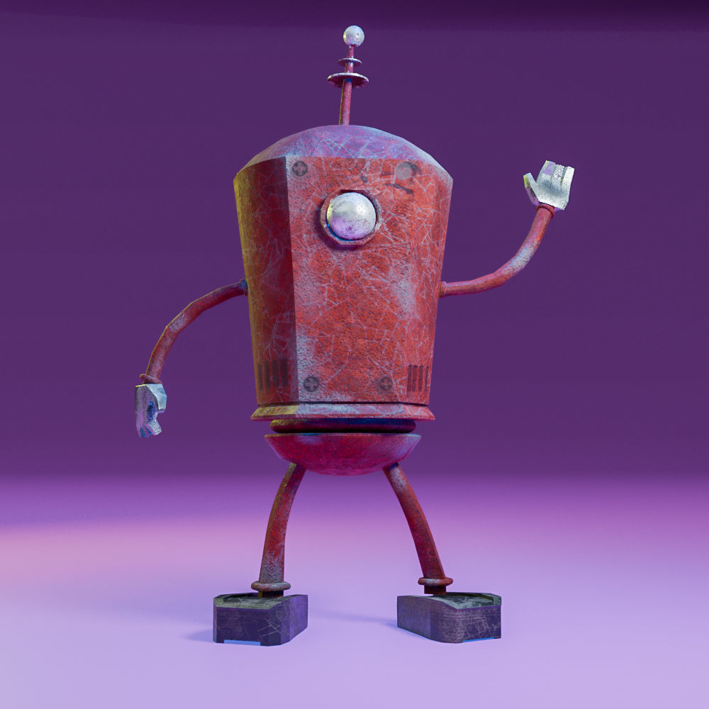 3D model 3d Robot character model design without rig VR / AR / low-poly ...
