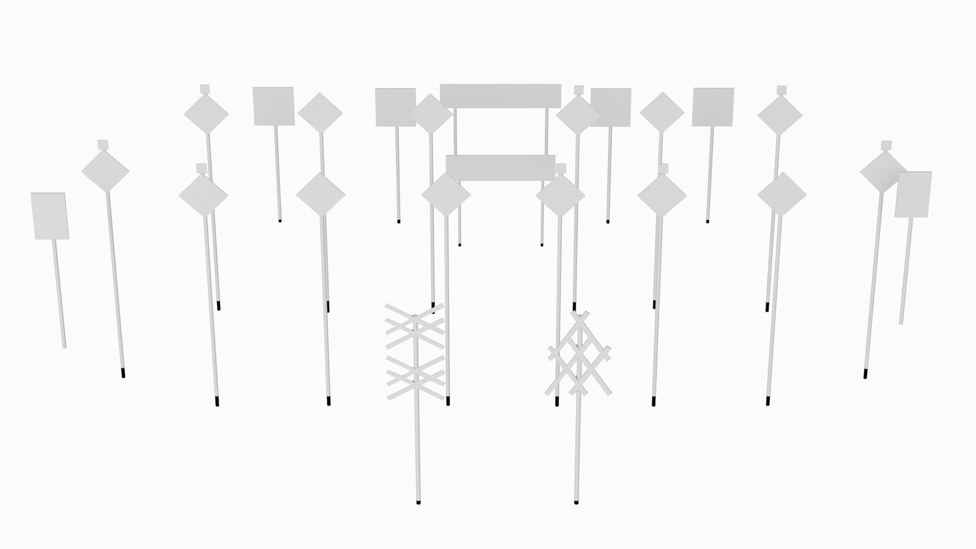 Rail Signs 3D model | CGTrader