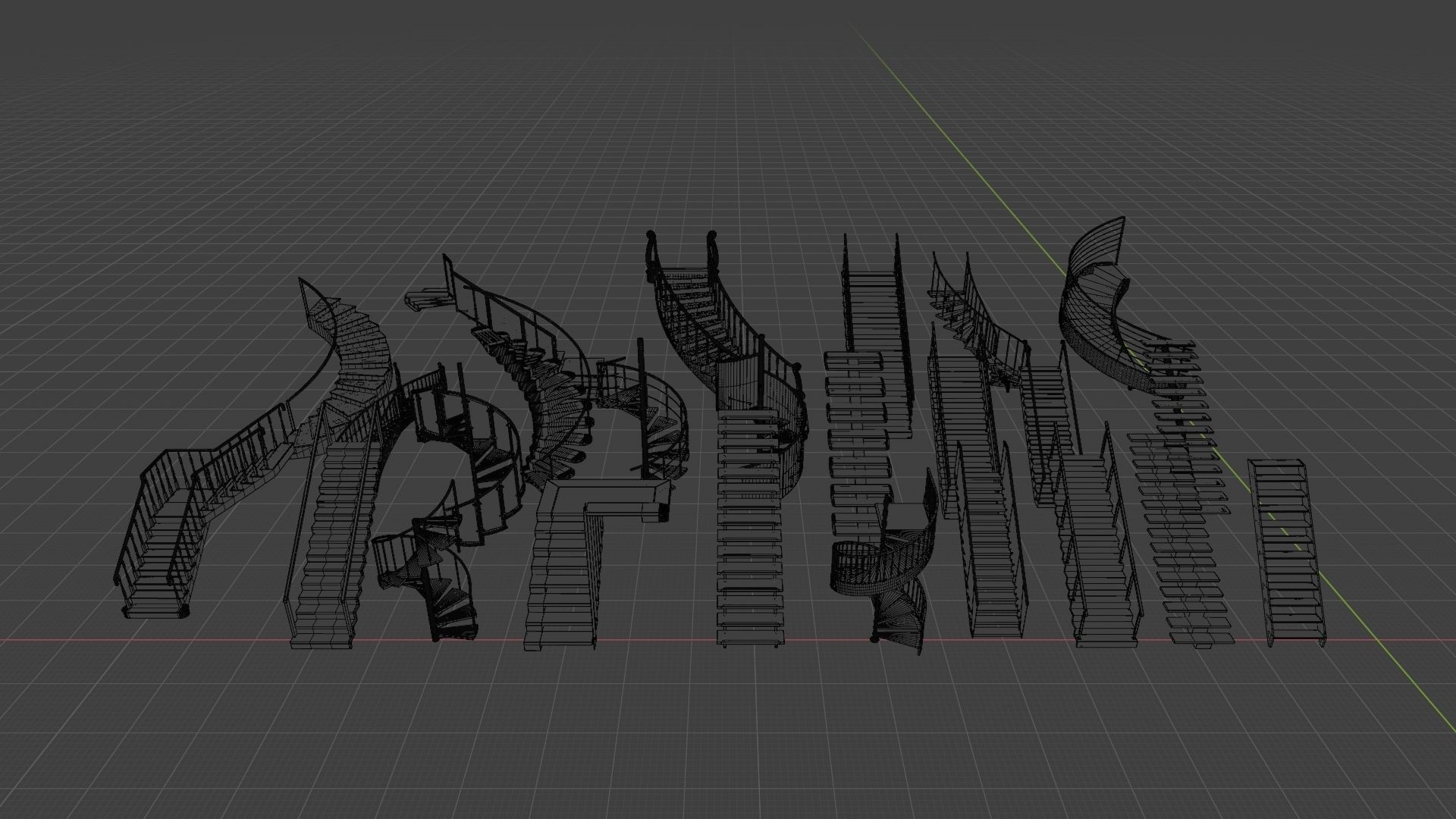 3D Stairs Kitbash 3D model | CGTrader