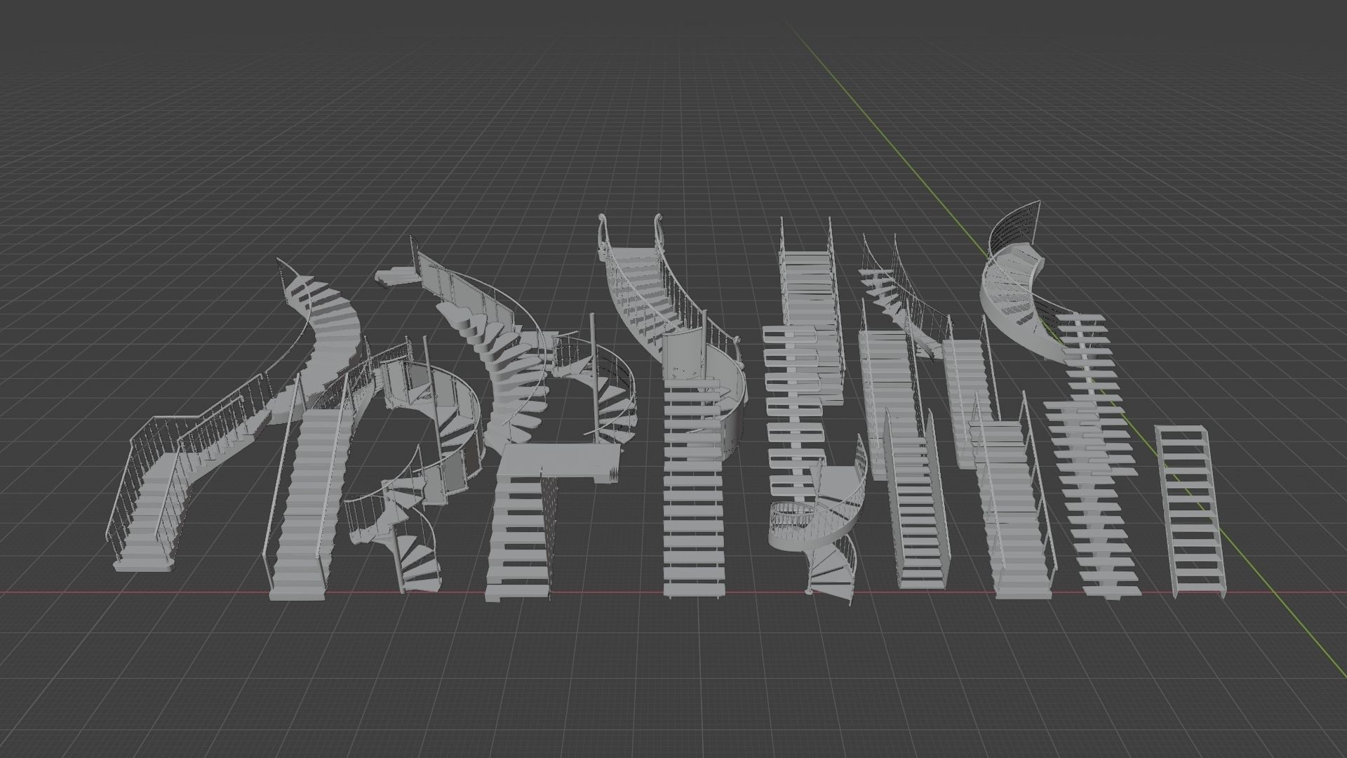 3D Stairs Kitbash 3D model | CGTrader